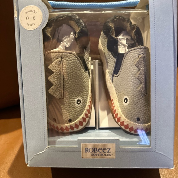 Robeez | Shoes | Robeez Gray And Blue Baby Walker Shoes Soft Soles 6 ...